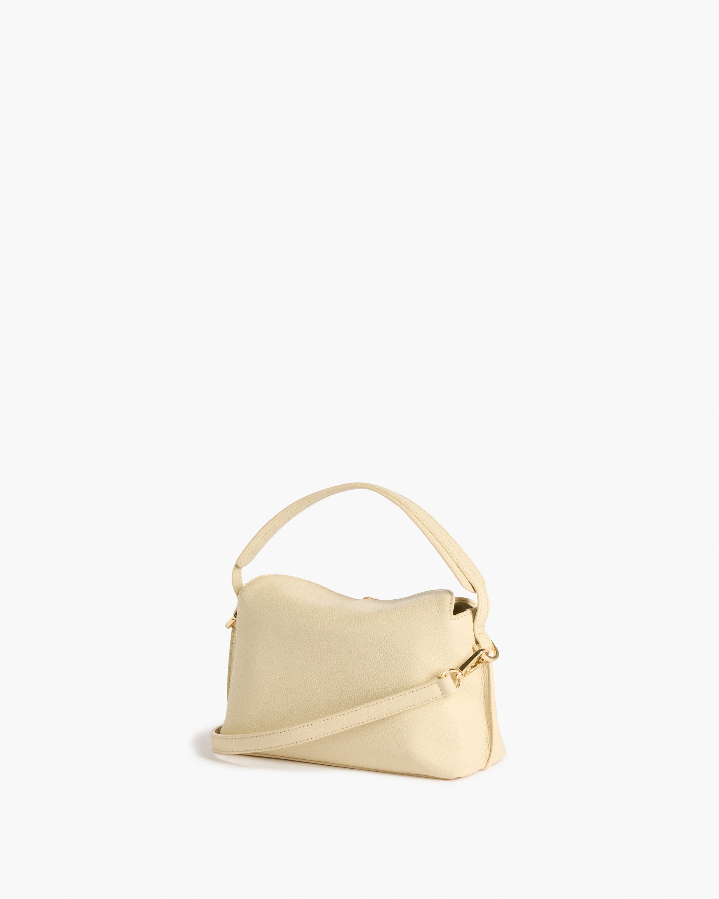 Hanna Mini Bag Grained Leather Creme – Flattered