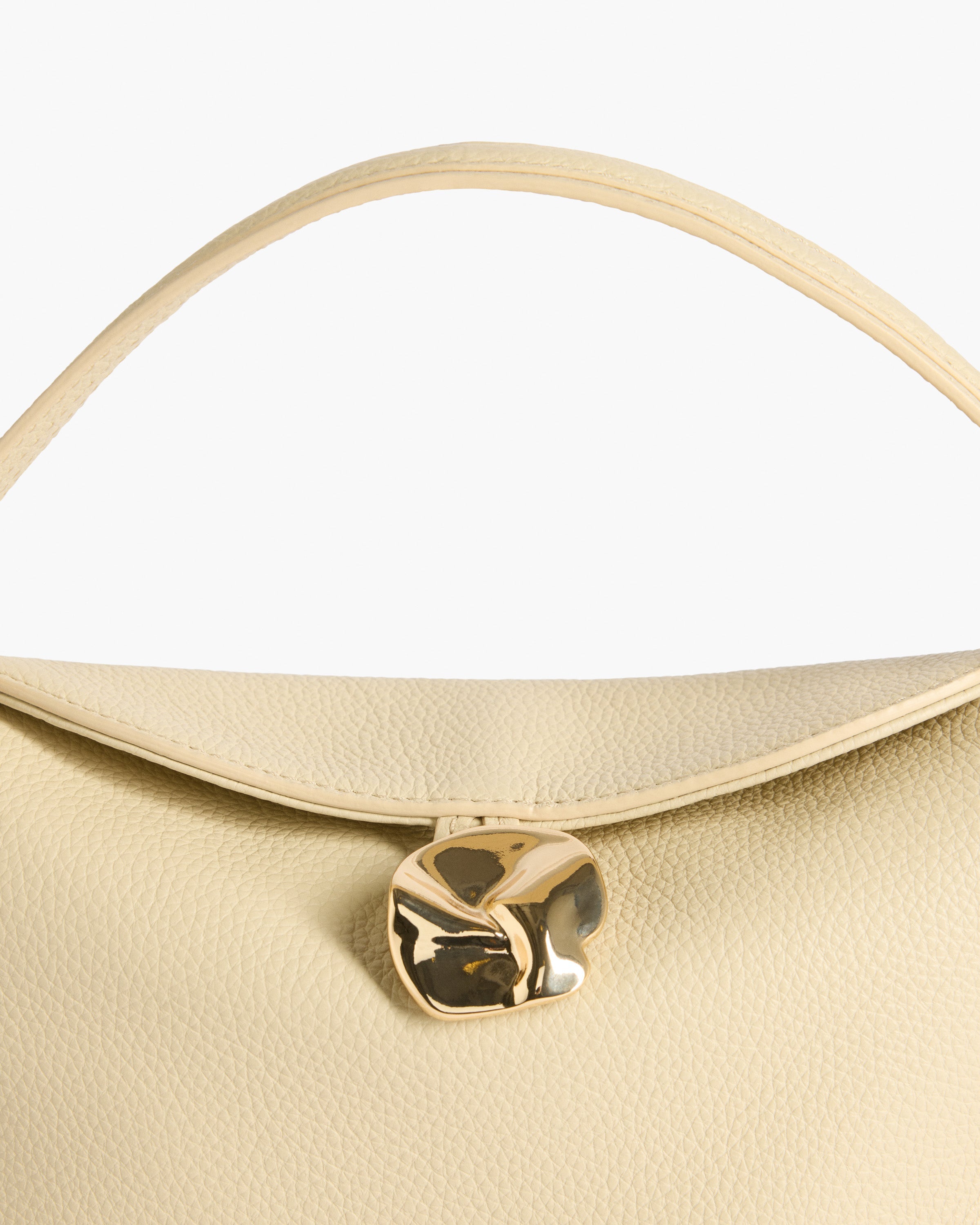 Hanna Mini Bag Grained Leather Creme – Flattered