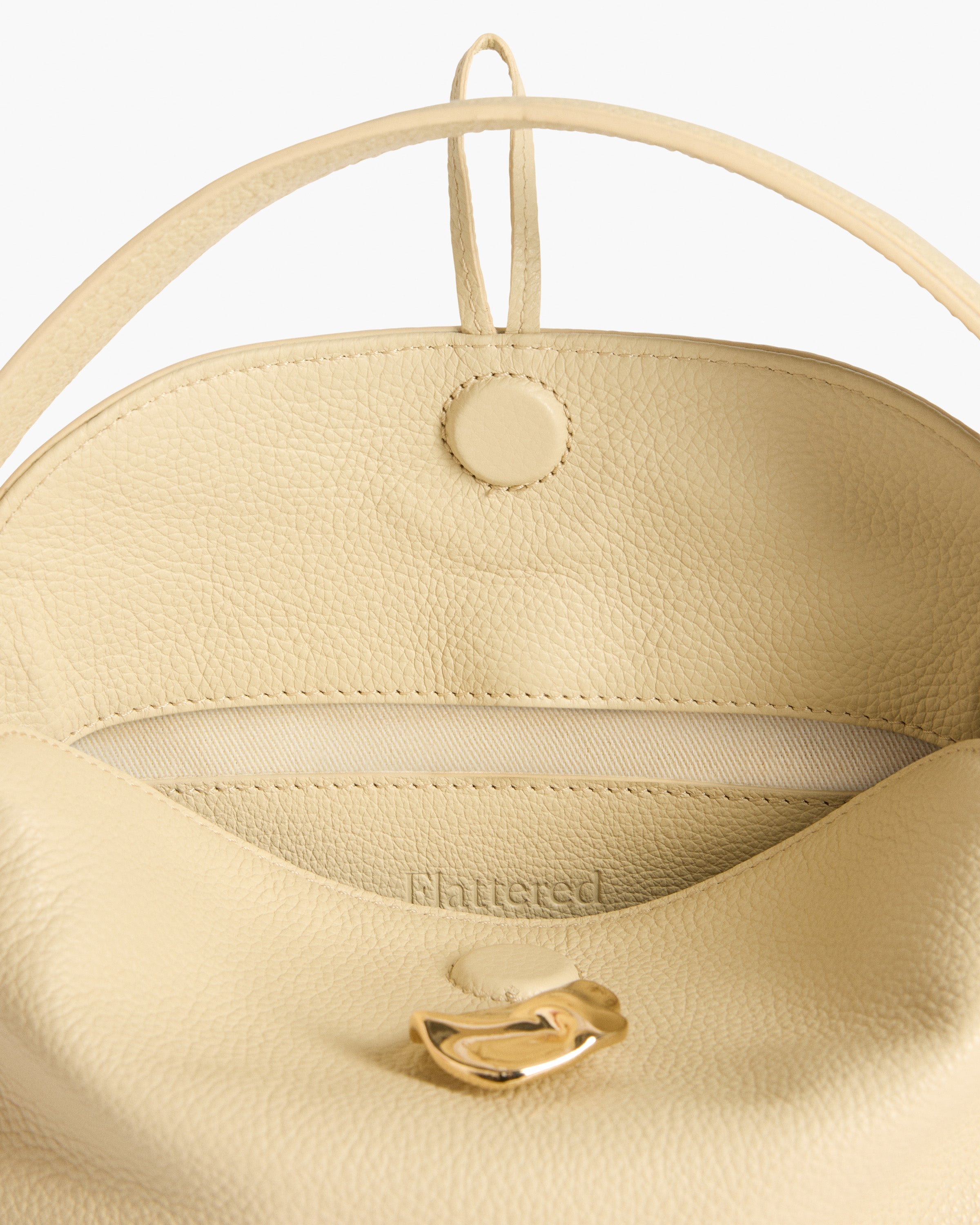 Hanna Mini Bag Grained Leather Creme – Flattered